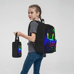 NUIFENB 3 Piece Kids Backpack With Lunch Bag Share Love Backpack For School Girls Boys Teens Bookbag Ruckpack Daypack Pencil Case