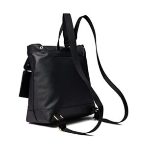 Tommy Hilfiger Gretta II Flap Backpack with Hangoff Saffiano PVC Black One Size