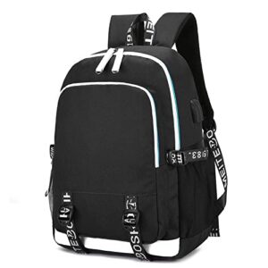 KBIKO-zxl Kids Soccer Star Cristiano Ronaldo Backpack-Lightweight Travel Bag with USB Charging Port for Students