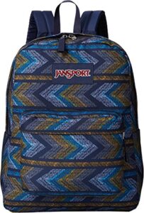 jansport unisex superbreak? navy moonshine chevrons backpack