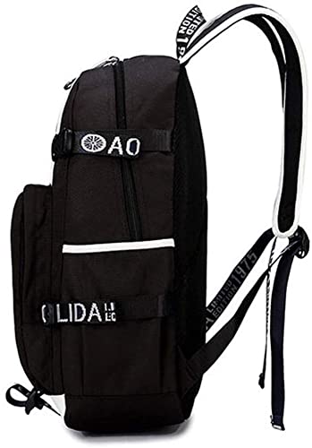 Umbrella Academy Backpack School Bag Bookbag Laptop (Black 4), One Size