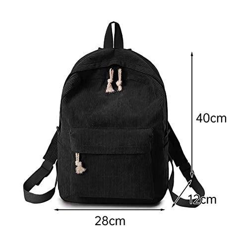 Casual Backpack Personality Striped Backpack College Style Daypack Simple Corduroy Girl Schoolbag Large Capacity Leisure Backpack Travel Work Daily Backpack Fashionable Lightweight Daypack