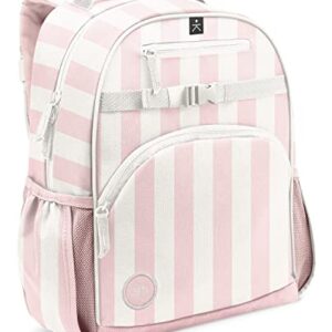 Simple Modern Kids Backpack for School Boys Girls | Kindergarten Elementary Toddler Backpack | Fletcher Collection | Kids - Medium (15" tall) | Just Pink Candy Stripe