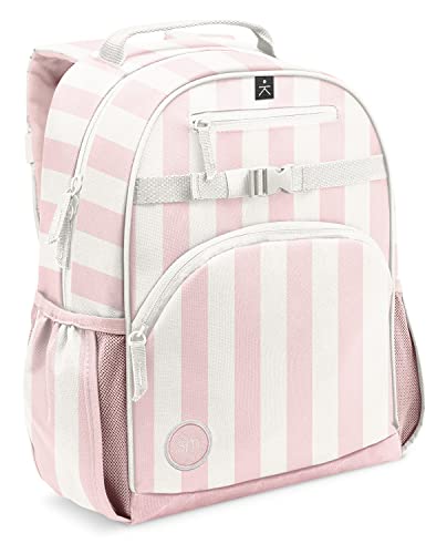 Simple Modern Kids Backpack for School Boys Girls | Kindergarten Elementary Toddler Backpack | Fletcher Collection | Kids - Medium (15" tall) | Just Pink Candy Stripe