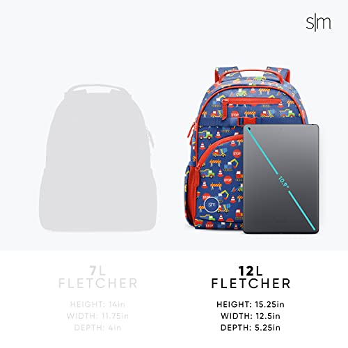 Simple Modern Kids Backpack for School Boys Girls | Kindergarten Elementary Toddler Backpack | Fletcher Collection | Kids - Medium (15" tall) | Just Pink Candy Stripe