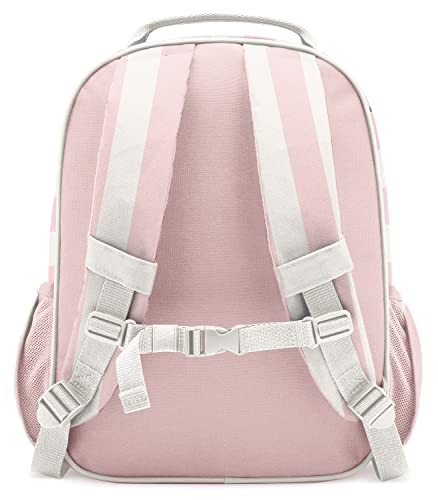 Simple Modern Kids Backpack for School Boys Girls | Kindergarten Elementary Toddler Backpack | Fletcher Collection | Kids - Medium (15" tall) | Just Pink Candy Stripe