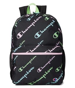 champion youthquake backpack black combo one size