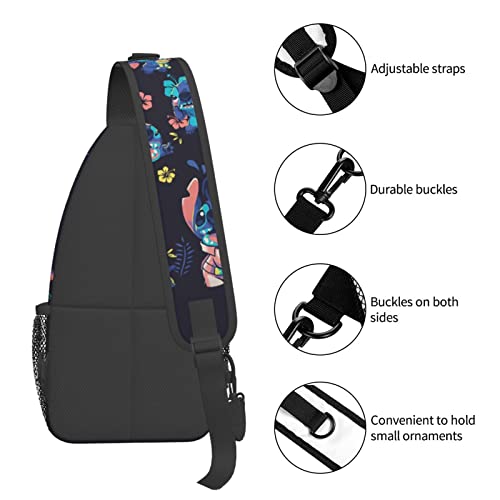 HFBIBFA Cartoon Sling Bag for Women Men Cute Crossbody Bag for Teenager Adults Fanny Pack Anime Mini Purse Backpack for Gift Chest Bags For Travel Hiking