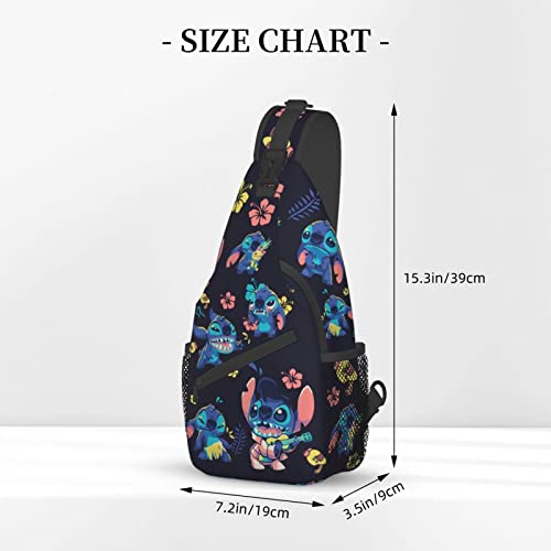 HFBIBFA Cartoon Sling Bag for Women Men Cute Crossbody Bag for Teenager Adults Fanny Pack Anime Mini Purse Backpack for Gift Chest Bags For Travel Hiking