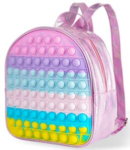 goheyi valentines day gifts kids school backpack,back to school supplies classic girls backpack elementary pop school bookbag,mini girls pop backpack rewards fidgets purse birthday gifts 10-12