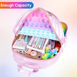 GOHEYI Valentines Day Gifts Kids School Backpack,Back to School Supplies Classic Girls Backpack Elementary Pop School Bookbag,Mini Girls Pop Backpack Rewards Fidgets Purse Birthday Gifts 10-12