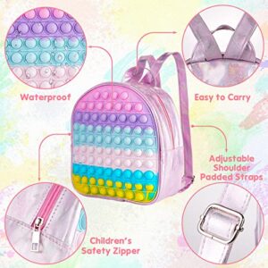 GOHEYI Valentines Day Gifts Kids School Backpack,Back to School Supplies Classic Girls Backpack Elementary Pop School Bookbag,Mini Girls Pop Backpack Rewards Fidgets Purse Birthday Gifts 10-12