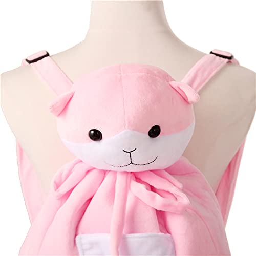 SEVUM Nanami Chiaki Anime Cosplay Cute Cat Backpack Made of Plush, Pink