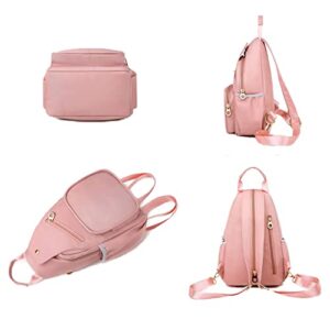 EVANCARY Small Sling Backpack for Women, Multi-Functional Crossbody Sling Bags for Travel Sports Running Pink