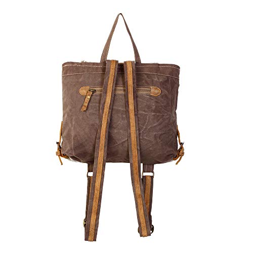 Myra Bag Virtuoso Upcycled Canvas & Cowhide Leather Backpack S-1277