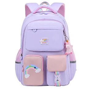 Cute Backpack Travel Backpacks Bookbag for Women & Men Boys Girls School College Students Backpack Durable Water Resistant Purple Small