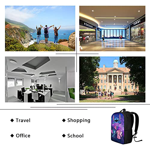 avkzqud Backpack 17 Inch Laptop Backpack Bento Lunch Box Fashion Hiking Backpack Pencil Case Set 3 Piece for Women Men Teens