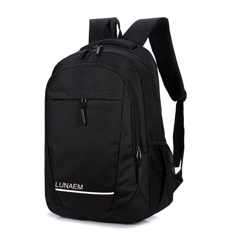 LUNAEM Travel Laptop Backpack for School Computer Bookbag for Men Women College Students Fits 15.6 Inch Laptop (White 1)