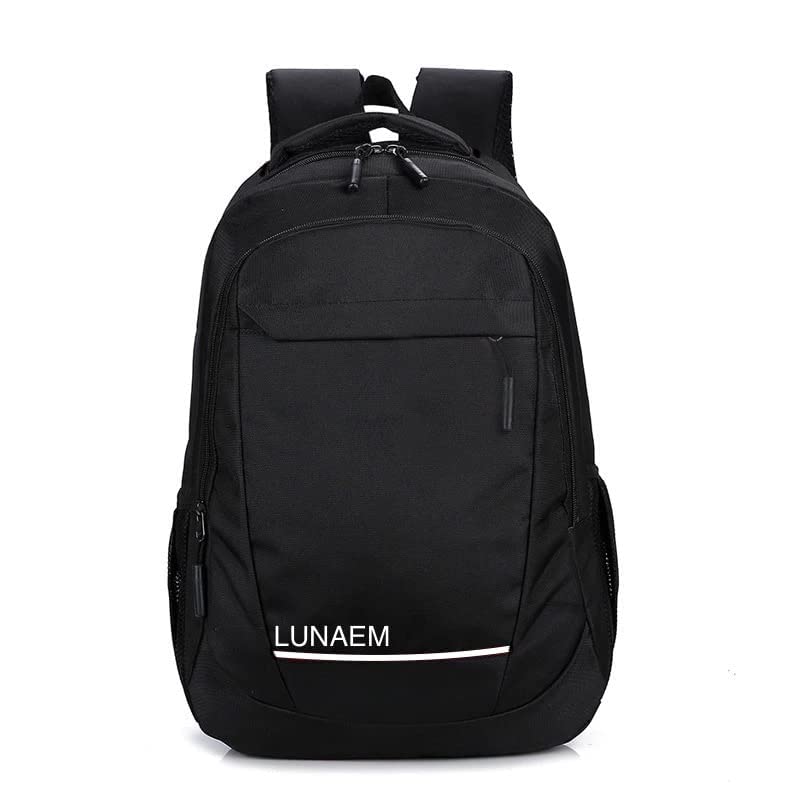 LUNAEM Travel Laptop Backpack for School Computer Bookbag for Men Women College Students Fits 15.6 Inch Laptop (White 1)