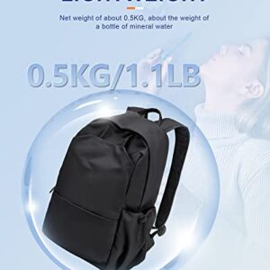 UPPACK Black Backpack For Women School Aesthetic Bookbag For Men Lightweight Gym Backpack High School Middle School Bag For Girls Boys Casual Daypack Laptop Backpack College