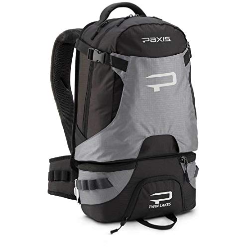 Paxis High-Tech Ergonomic Fishing and Photography Backpack - Black/Grey - Capacity: 30 Liters