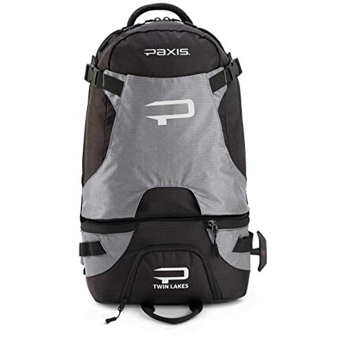 Paxis High-Tech Ergonomic Fishing and Photography Backpack - Black/Grey - Capacity: 30 Liters