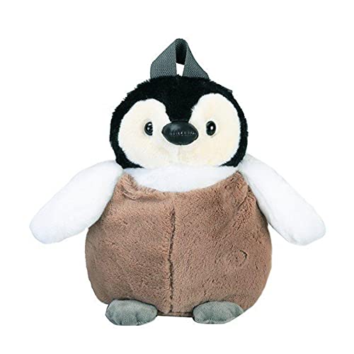 Zzple Backpack for Girls Cute Penguin Plush Backpack for Girls Penguin Plush Shoulder Bag Best Gift for Girls Soft Small Bag (Color : Khaki)