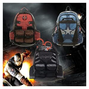 In natural School Bags Casual Outdoor Laptop School Bag Disney Cartoon Print Avengers Deadpool Batman Captain America Backpack School Bags, Pencil Cases & Sets (Color : Blue)