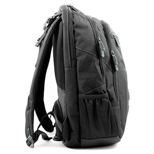 Targus EcoSpruce business Travel Laptop Backpack,15.6 inch EcoFriendly 27L waterprof work+school+computer laptop bag, Recycled fabric, MP3 Commuters rucksack, Briefcase Bag Women/ Men (TBB013EU) Black