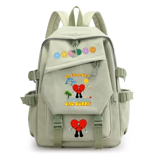 Kaeosroa Kawaii Backpack for Women Cute Aesthetic Durable Laptop Backpacks School Bag Bookbag Outdoor Sport Travel Bag Girls (light green)