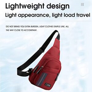 Kadlawus Sling Bag - Waterproof Crossbody Backpack With Headphone Hole Chest Shoulder Bag Daypack Crossbody for Women & Men