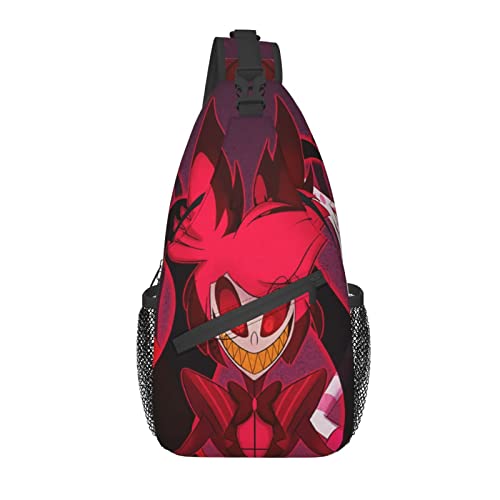 Hazbin Hotel Alastor Anime Crossbody Sling Backpack Travel Chest Shoulder Bag