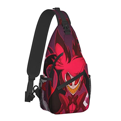 Hazbin Hotel Alastor Anime Crossbody Sling Backpack Travel Chest Shoulder Bag