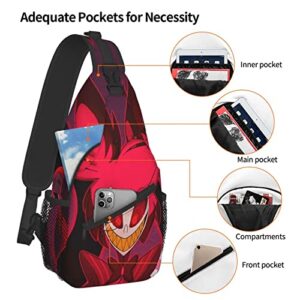 Hazbin Hotel Alastor Anime Crossbody Sling Backpack Travel Chest Shoulder Bag