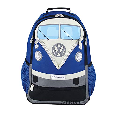 BRISA VW Collection - Volkswagen Samba Bus T1 School, Travel Backpack (L/Blue)