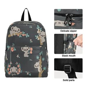 Lightweight School Backpack Koala Bookbag Schoolbag Casual Daypack for Travel with Bottle Side Pockets