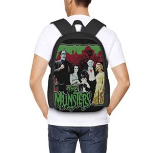 GisjYoHlo Lily The Comedy Munster Backpack Laptop Bag College 3D Print Shoulders Daypack Basic Unisex Lightweight Backpack for Boy&Girl&Men&Women with Bottle Side Pockets