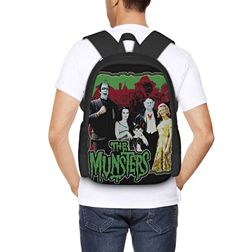 GisjYoHlo Lily The Comedy Munster Backpack Laptop Bag College 3D Print Shoulders Daypack Basic Unisex Lightweight Backpack for Boy&Girl&Men&Women with Bottle Side Pockets