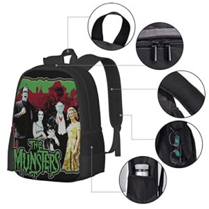 GisjYoHlo Lily The Comedy Munster Backpack Laptop Bag College 3D Print Shoulders Daypack Basic Unisex Lightweight Backpack for Boy&Girl&Men&Women with Bottle Side Pockets