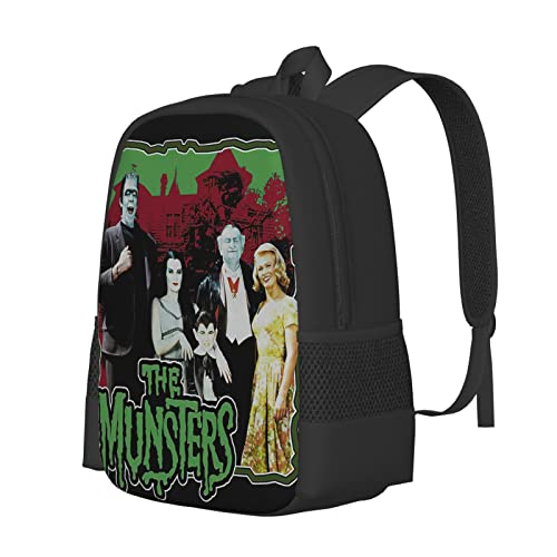 GisjYoHlo Lily The Comedy Munster Backpack Laptop Bag College 3D Print Shoulders Daypack Basic Unisex Lightweight Backpack for Boy&Girl&Men&Women with Bottle Side Pockets