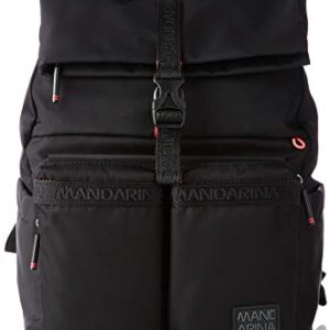 Mandarina Duck Unisex's Backpack Daypack, Black, Warrior