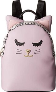 luv betsey lbmilla pvc kitch backpack w/cat face & 3d ears mauve one size