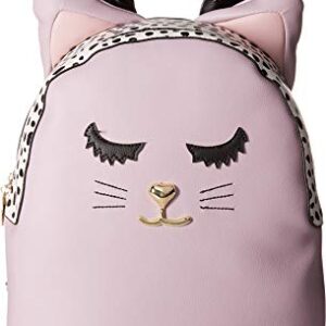 Luv Betsey LBMilla PVC Kitch Backpack w/Cat Face & 3D Ears Mauve One Size