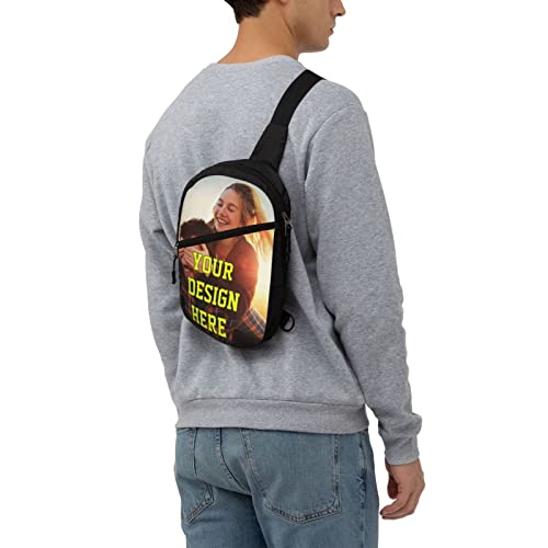 Custom Design Your Picture/Text Sling Bags Shoulder Backpack Waterproof Travel Hiking Crossbody Bag Mini Fashion Chest Package For Men Women12x8.3Inch