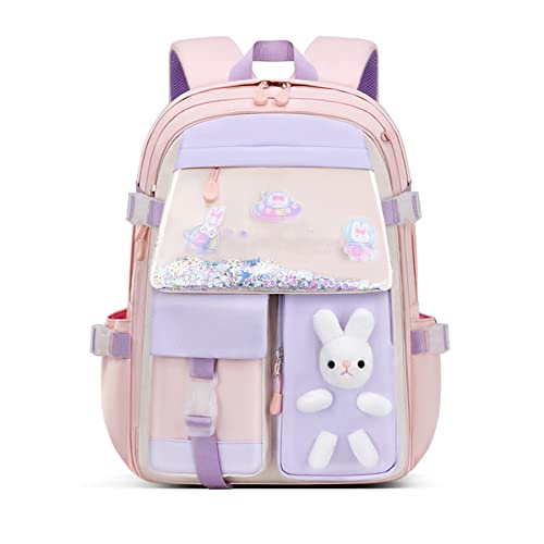 Xueanan Kawaii Bunny Backpack, Bunny Backpack For Girls(Pink, S (Suitable for 3-10 years old))