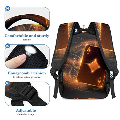 poker School Backpack for Girls Boys Backpacks Backpack pencil bag combination