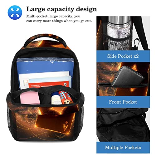 poker School Backpack for Girls Boys Backpacks Backpack pencil bag combination