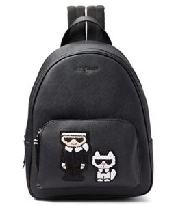 karl lagerfeld paris khloe backpack black/black sherpa one size