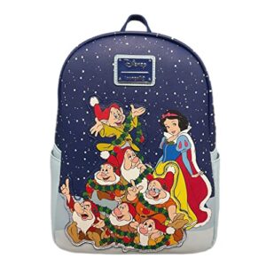 loungefly disney 85th anniversary snow white and the seven dwarfs holiday mini backpack