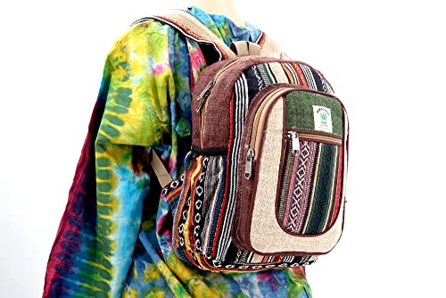 Unique design Hemp Backpack Small Backpack Hippie Backpack Festival Backpack Hiking Backpack 100% Hemp|100 VEGAN| FAIR TRADE | Handmade with Love.